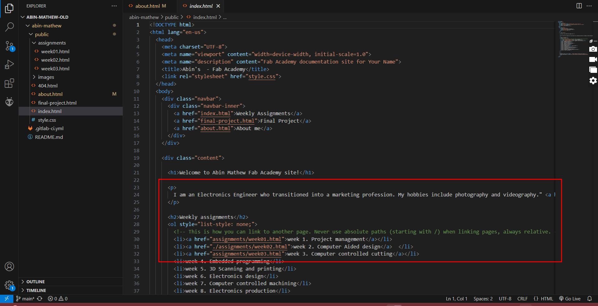 1. Principles and practices, Project management - Abin Mathew - Fab Academy